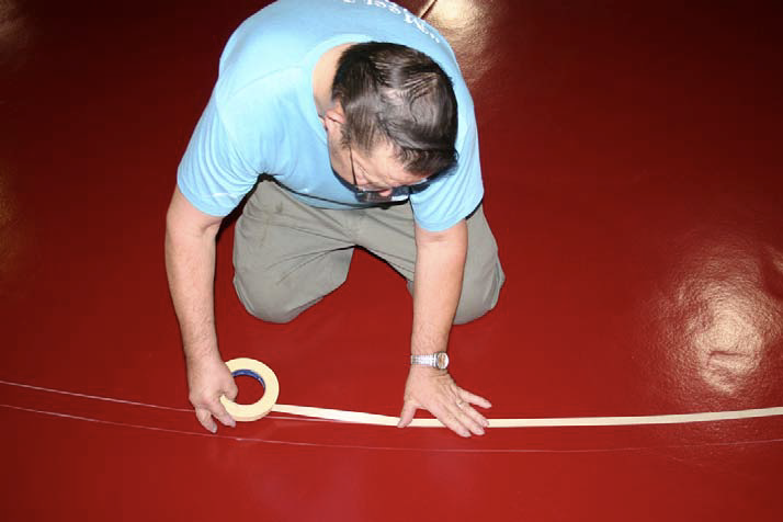 How to Apply a Circle Line on a Resilite Wrestling Mat